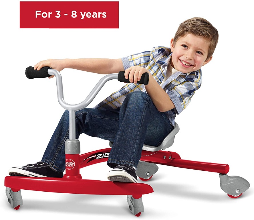 Radio Flyer Ziggle, Red Kids Wiggle Car, Ages 3-8, Babies & Kids ...