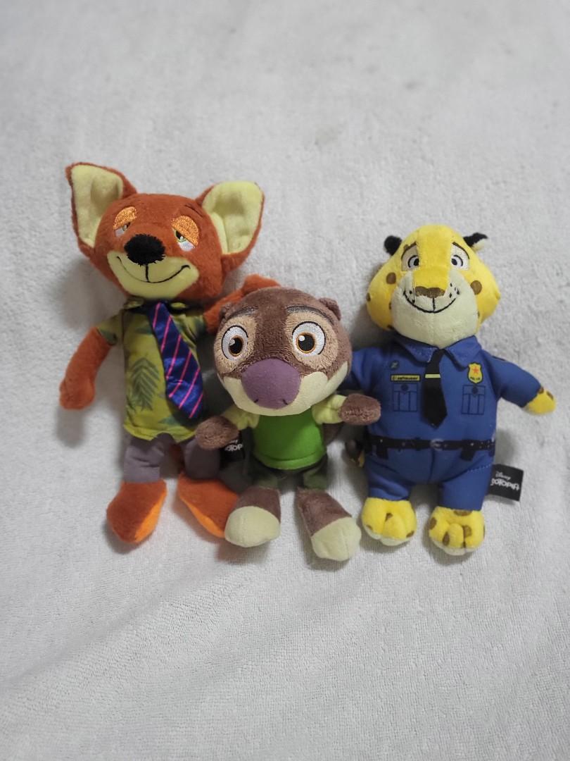 [Rare]Authentic Disney Zootopia Plush Soft Toys (Set of 3), Hobbies ...