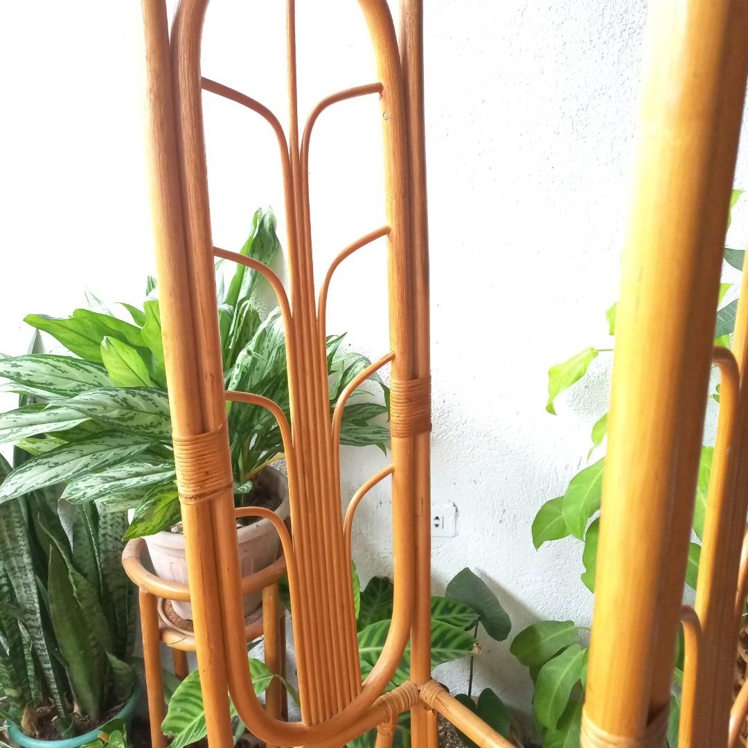 Rattan clothing rack with wheels, Furniture & Home Living, Furniture ...