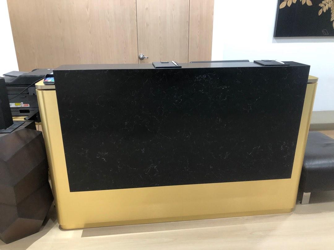 Moveable Reception Table with modern design & Luxe Solid Quartz ...