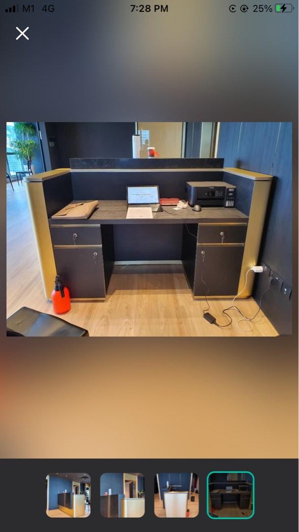 Moveable Reception Table with modern design & Luxe Solid Quartz ...