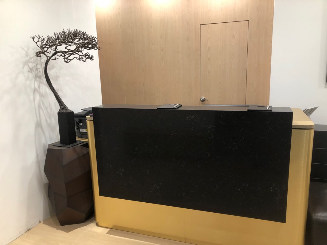 Moveable Reception Table with modern design & Luxe Solid Quartz ...