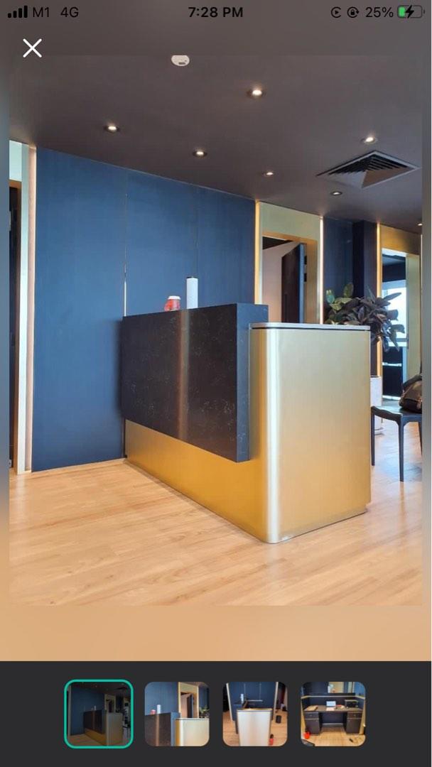 Moveable Reception Table with modern design & Luxe Solid Quartz ...