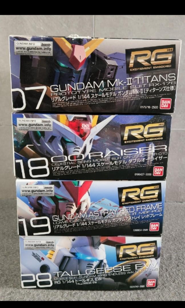 RG Gundam Model Kits, Hobbies & Toys, Toys & Games on Carousell