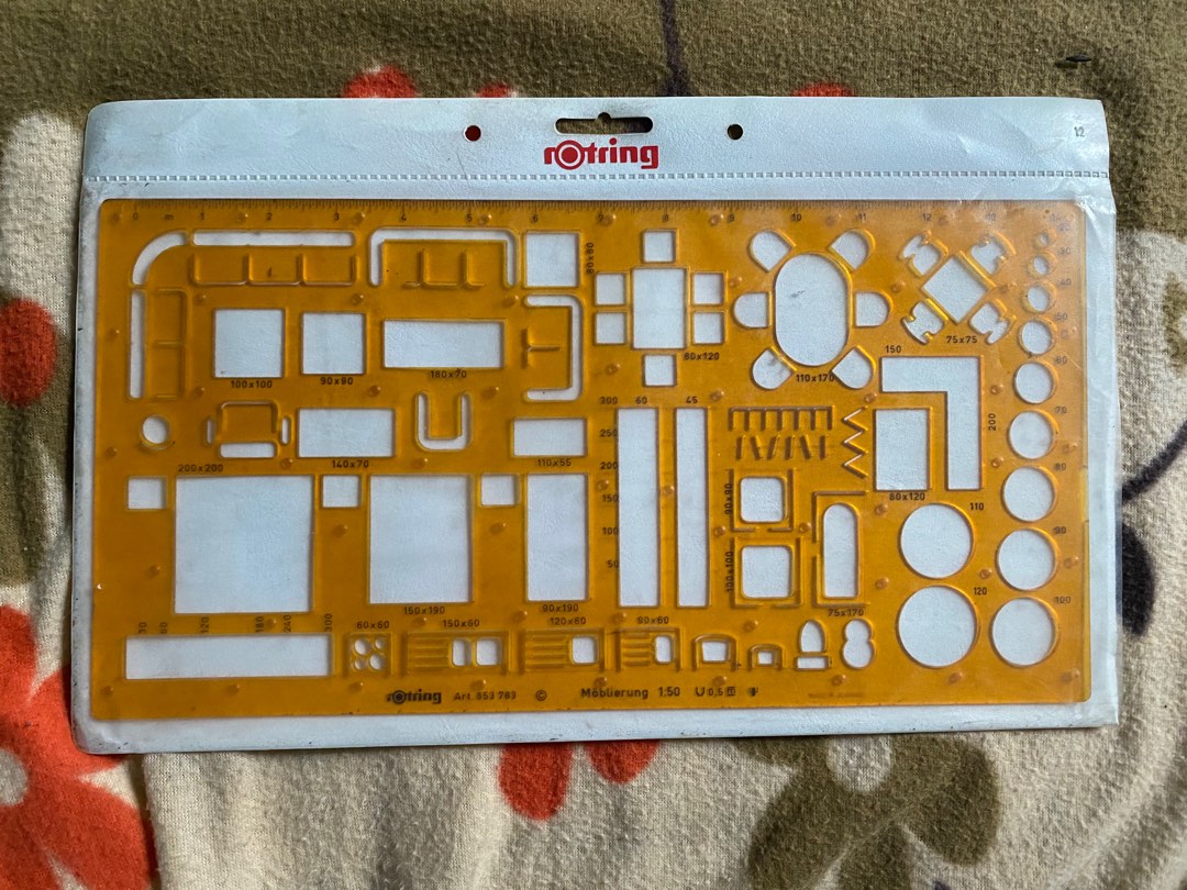 Rotring furniture template 1:50, Hobbies & Toys, Stationary & Craft ...