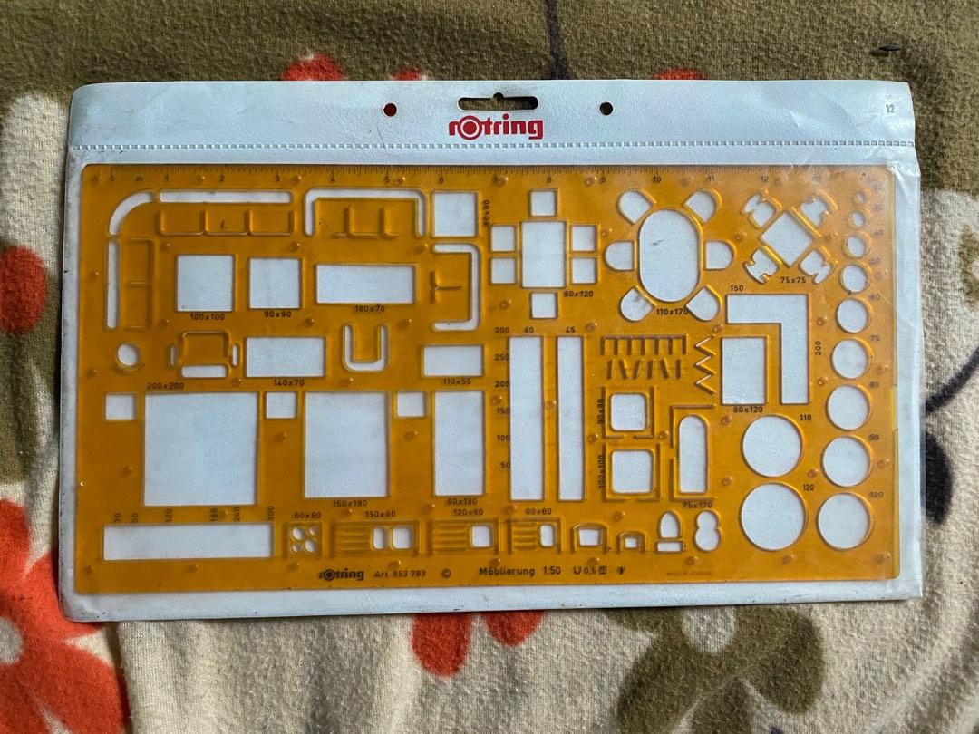 Rotring furniture template 1:50, Hobbies & Toys, Stationary & Craft ...