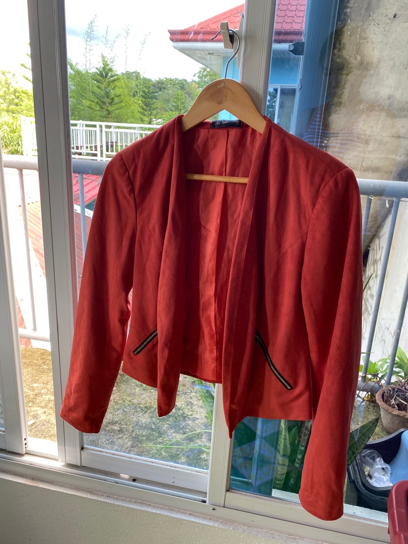 Rust blazer, Women's Fashion, Coats, Jackets and Outerwear on Carousell