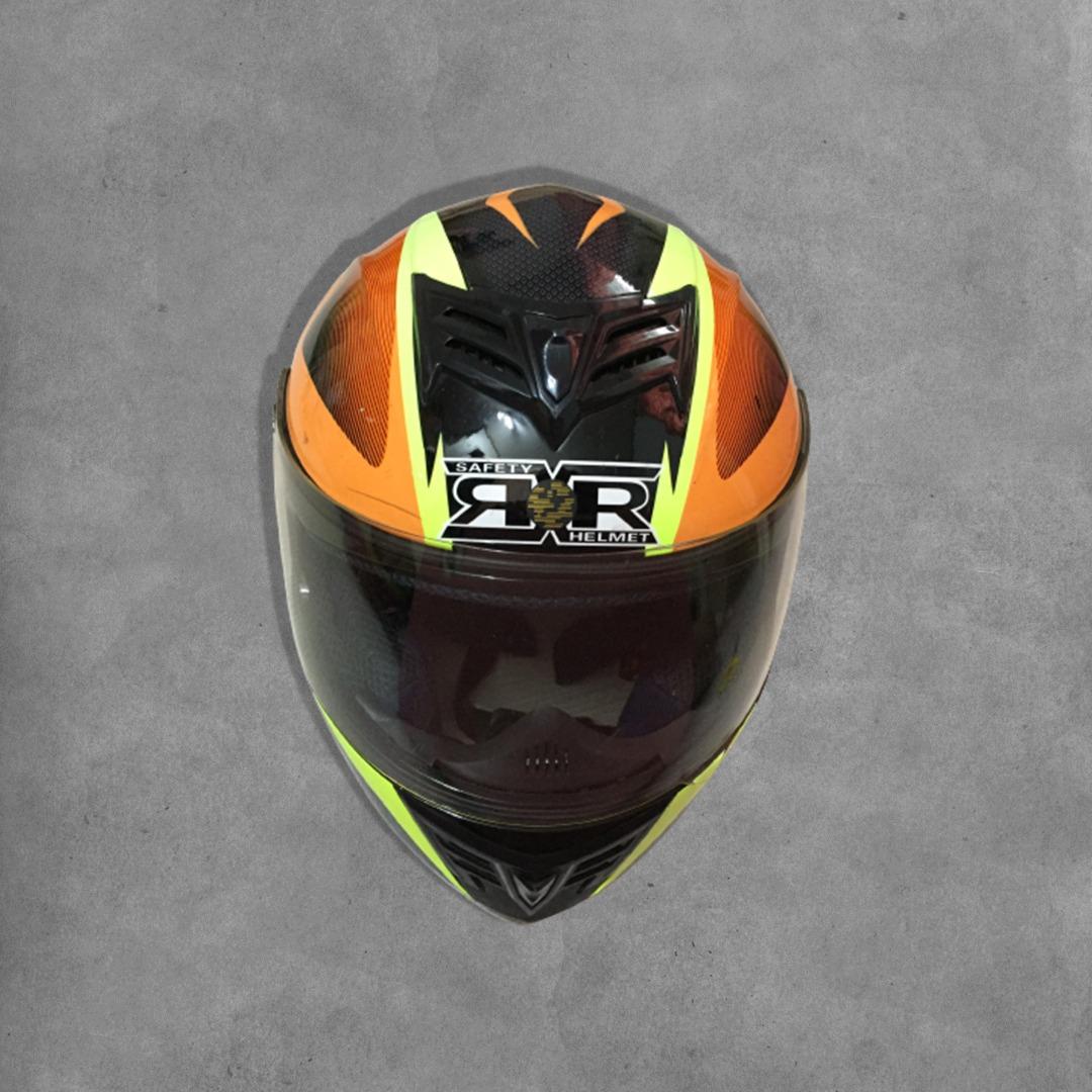 RXR Helmet Motorcycle Safety Full face Visor Orange Neon Green Yellow ...