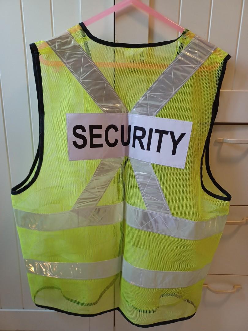 Security and traffic control luminous safety vest with reflective tap ...