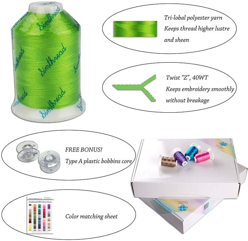 Simthread 120 Madeira Colors Polyester Machine Embroidery Thread Kit ...