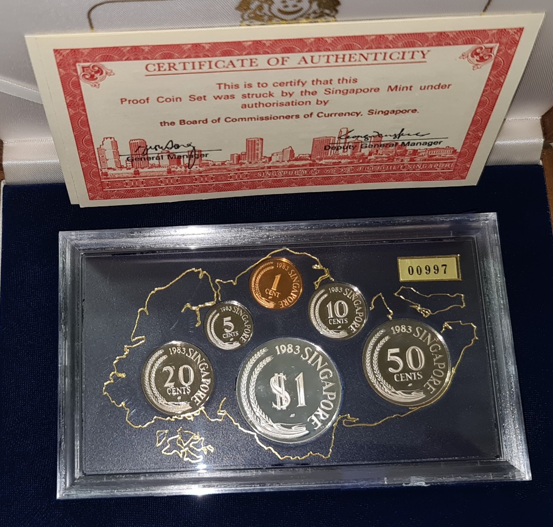 Singapore 1983 1 cent to $1 silver proof coin set, Hobbies & Toys, Memorabilia & Collectibles ...