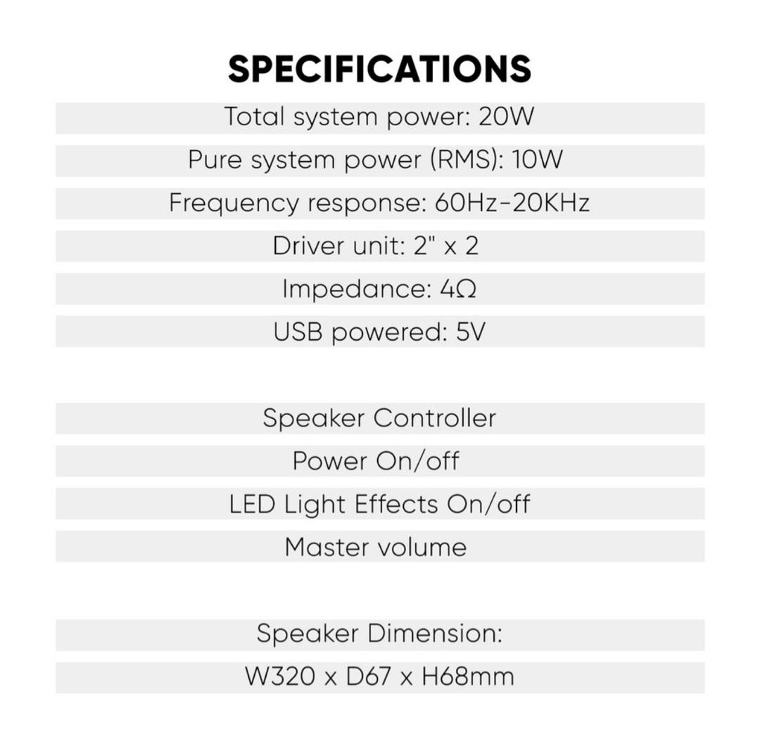 SonicGear SonicBar U200 Powerful Audio Sound Bar With LED Light Effects ...