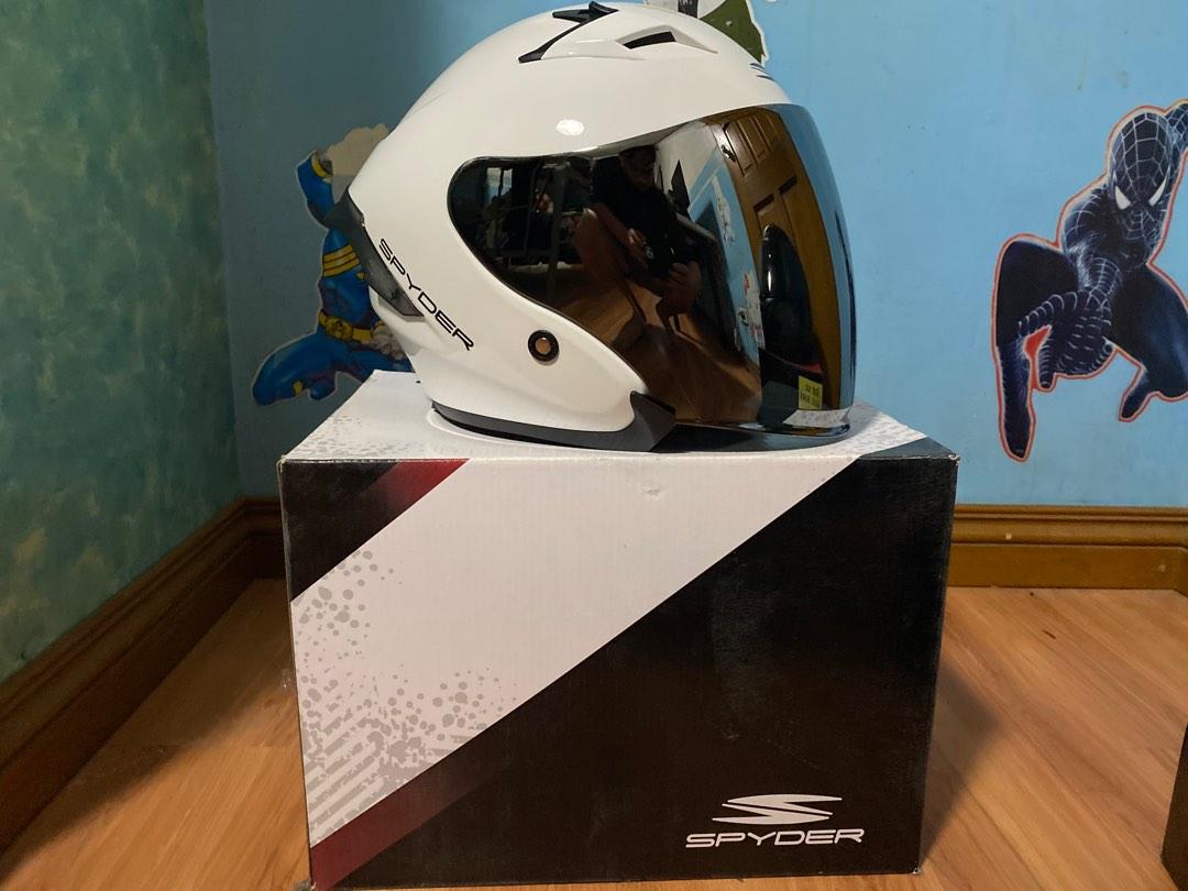 Spyder Fuel Model Half Face Dual Visor Helmet (Free Clear Visor ...