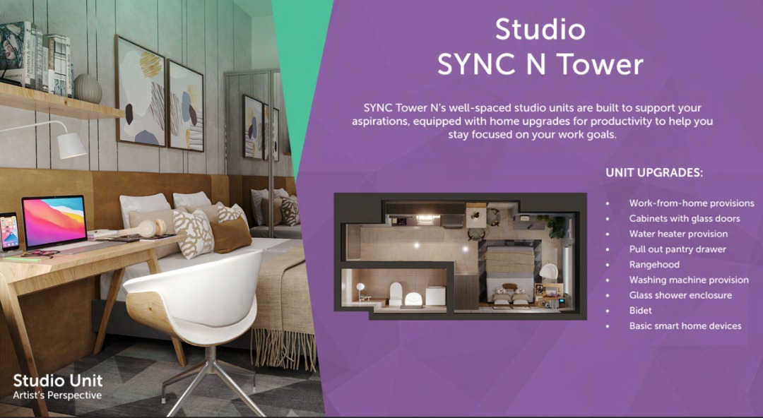 STUDIO CONDO FOR SALE PRE SELLING AT SYNC N-TOWERS C5 PASIG CITY NEAR ...