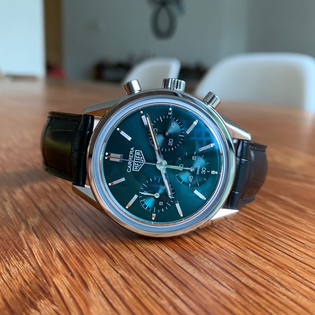 Rare Tag Heuer Carrera Teal Green Special Edition, Luxury, Watches on ...