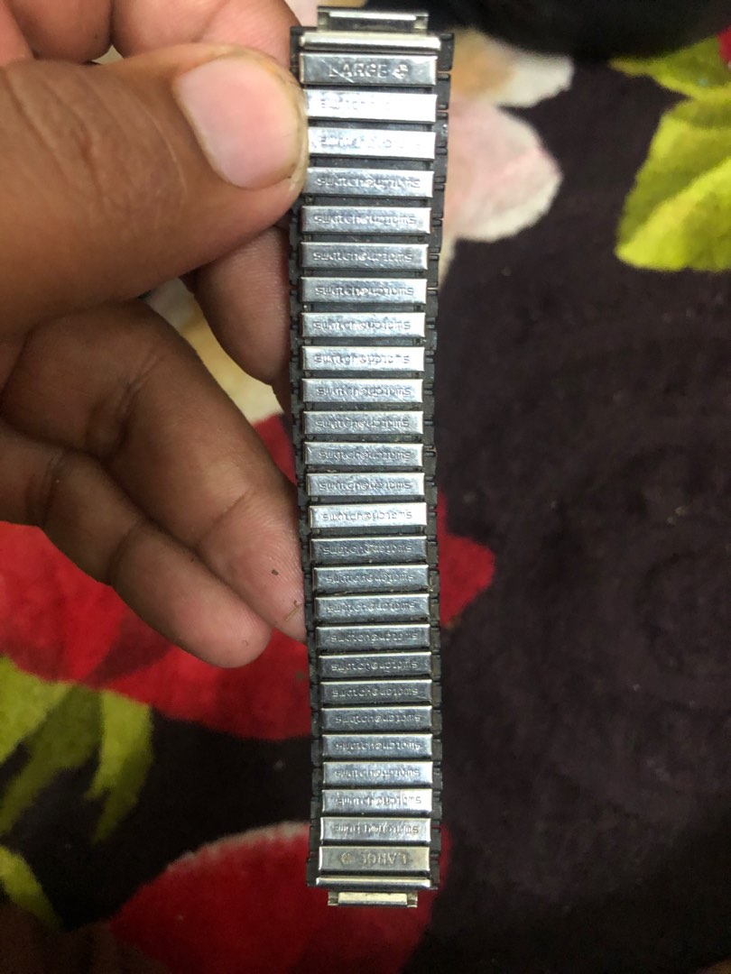 Tali Jam Swatch Original Stretcheable Watch Strap Kaler Hitam Mens