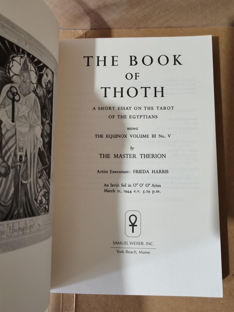 The Book of Thoth (Egyptian Tarot) A Short Essay on the Tarot of the ...