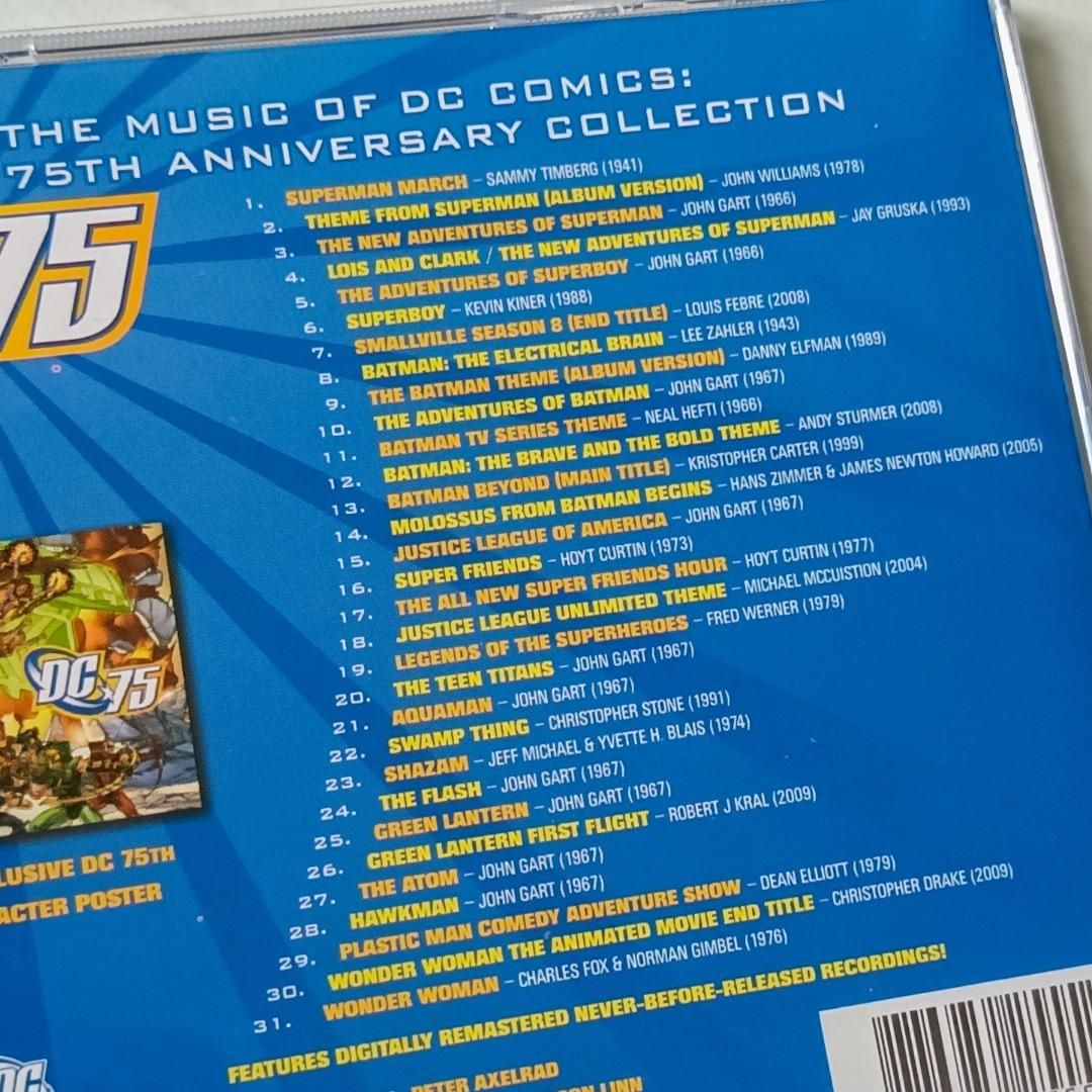 THE MUSIC OF DC COMICS: 75TH ANNIVERSARY COLLECTION CD with FOLD OUT ...