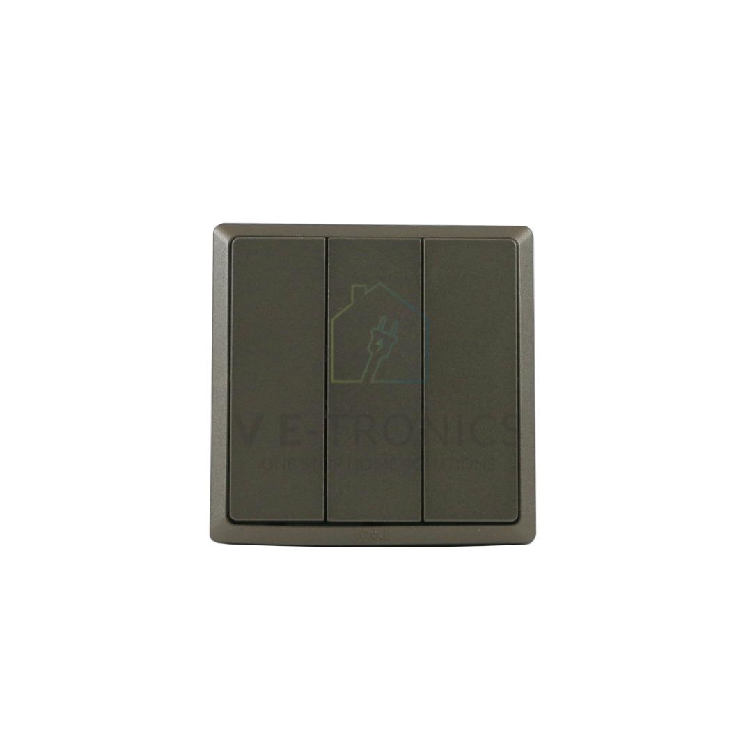 T&J Infinit Series 3 Gang 1 Way Light Switch, TV & Home Appliances ...