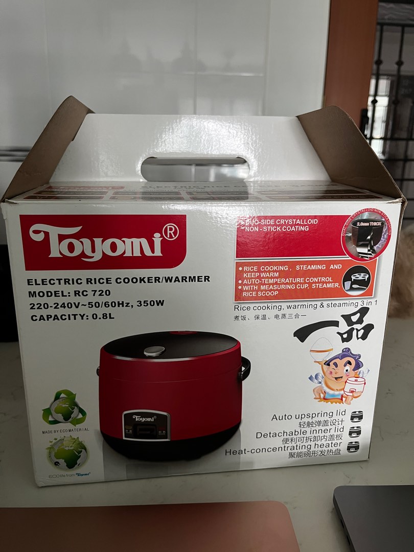 Toyomi rice cooker with full packaging, TV & Home Appliances, Kitchen ...
