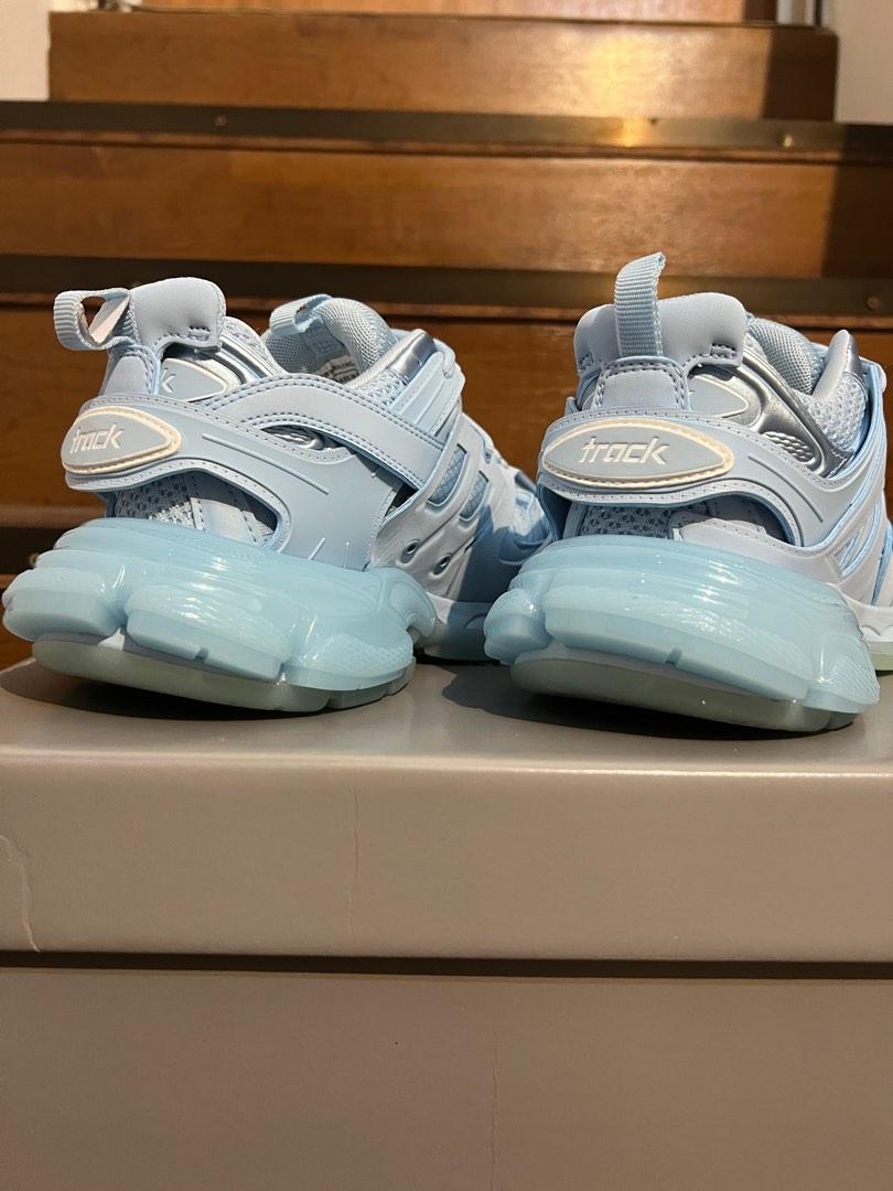 Balenciaga Track Clear Sole Trainers (BLUE), Women's Fashion, Footwear ...