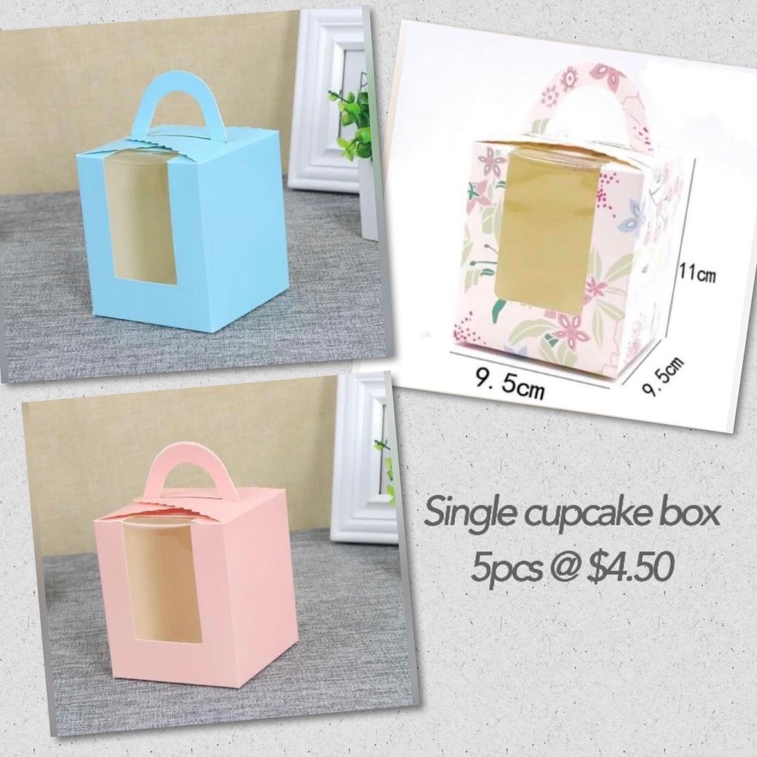 Transparent clear cake box / single cupcake box, Food & Drinks ...