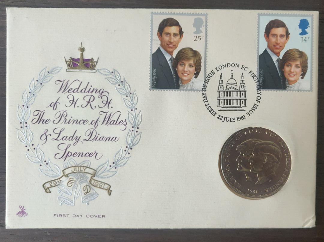 Triple offer UK coins and cover: Charles and Diana cover with coin + UK ...
