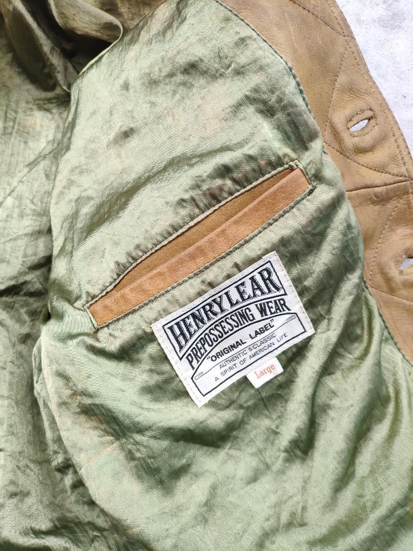 Trucker Levis Leather Henry Lear x Sugar Cane, Fesyen Pria, Pakaian , Atasan di Carousell