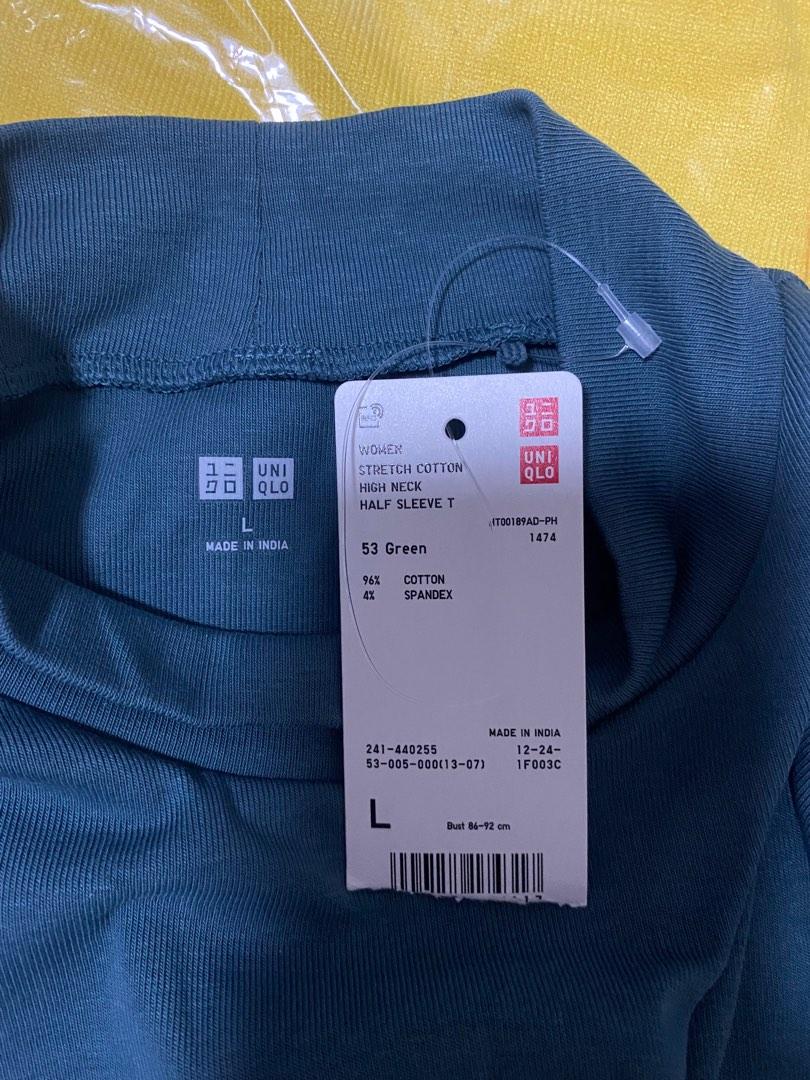 UNIQLO High Neck Half Sleeve, Women's Fashion, Tops, Shirts on Carousell