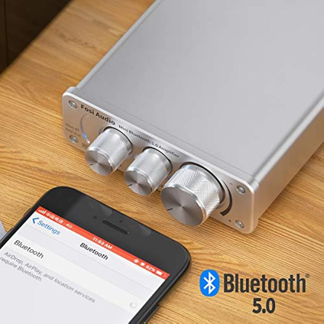 Fosi Audio BT10A-S Bluetooth 5.0 Stereo Audio Receiver Amplifier 100W ...