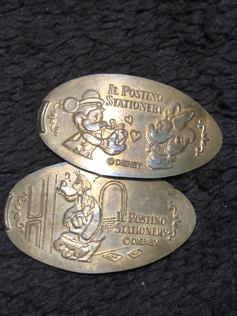 Vintage disney pressed penny souvenir coins set of 10 pieces, Hobbies ...