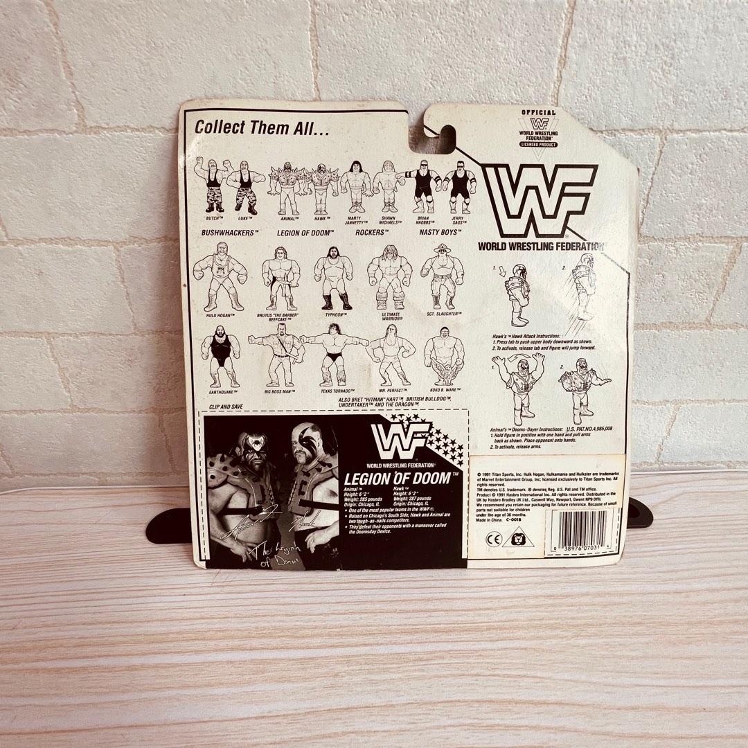 VINTAGE HASBRO 1991 WWF WWE LEGION OF DOOM ANIMAL & HAWK 2-PACK FIGURE ...