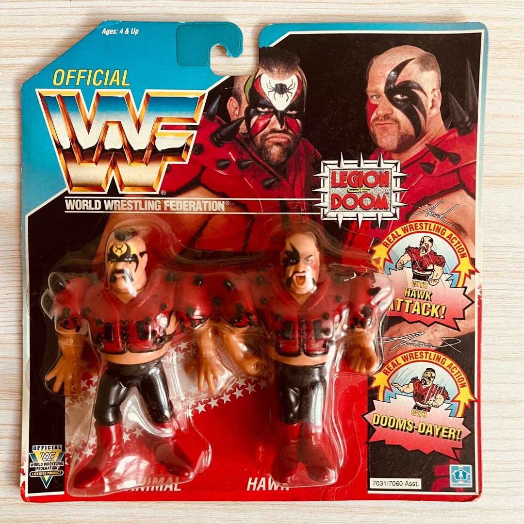VINTAGE HASBRO 1991 WWF WWE LEGION OF DOOM ANIMAL & HAWK 2-PACK FIGURE ...