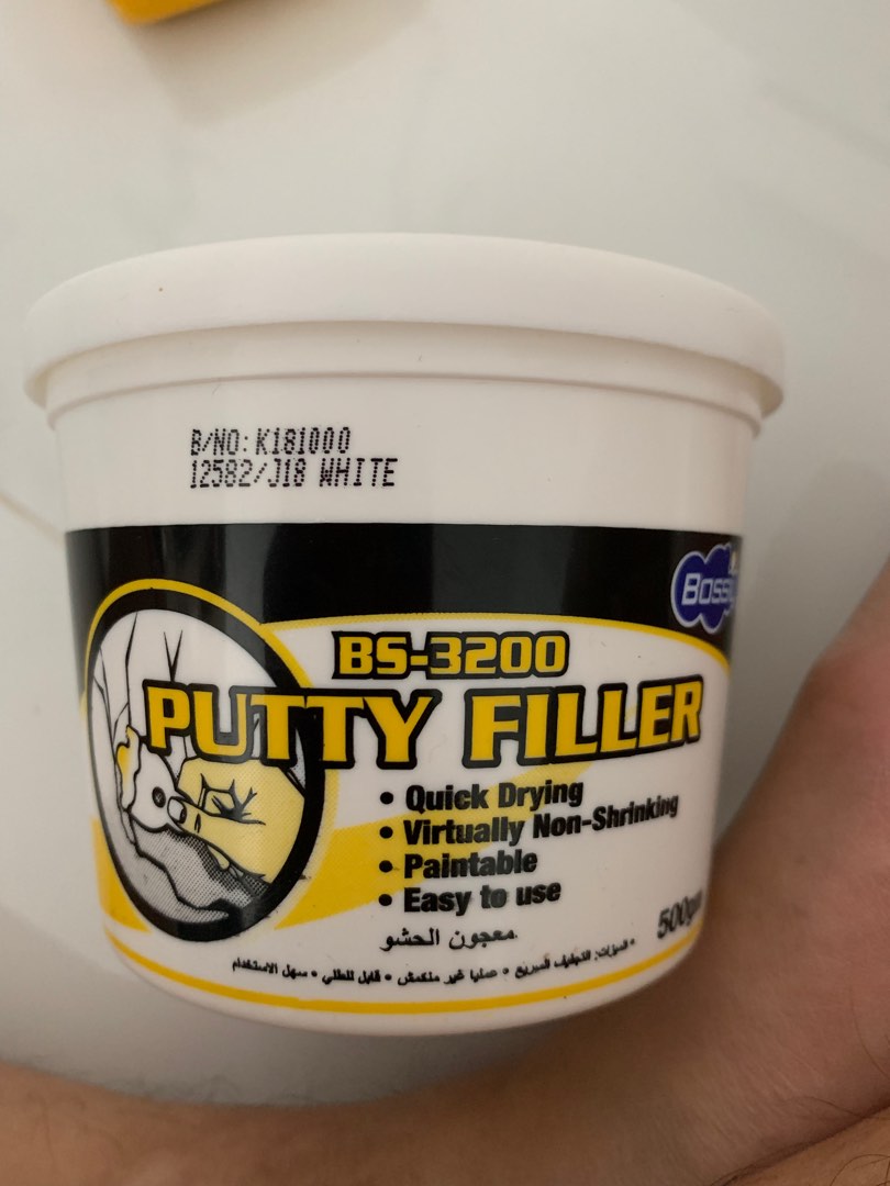 White filler putter for wall, Furniture & Home Living, Home Improvement & Organisation, Home ...