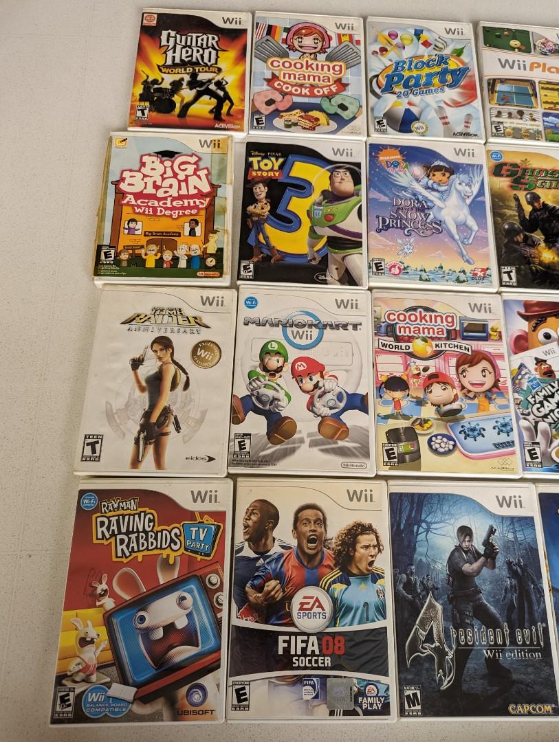 Wii Nintendo games skate Rayman resident evil 4 fifa 08 raving rabbids ...