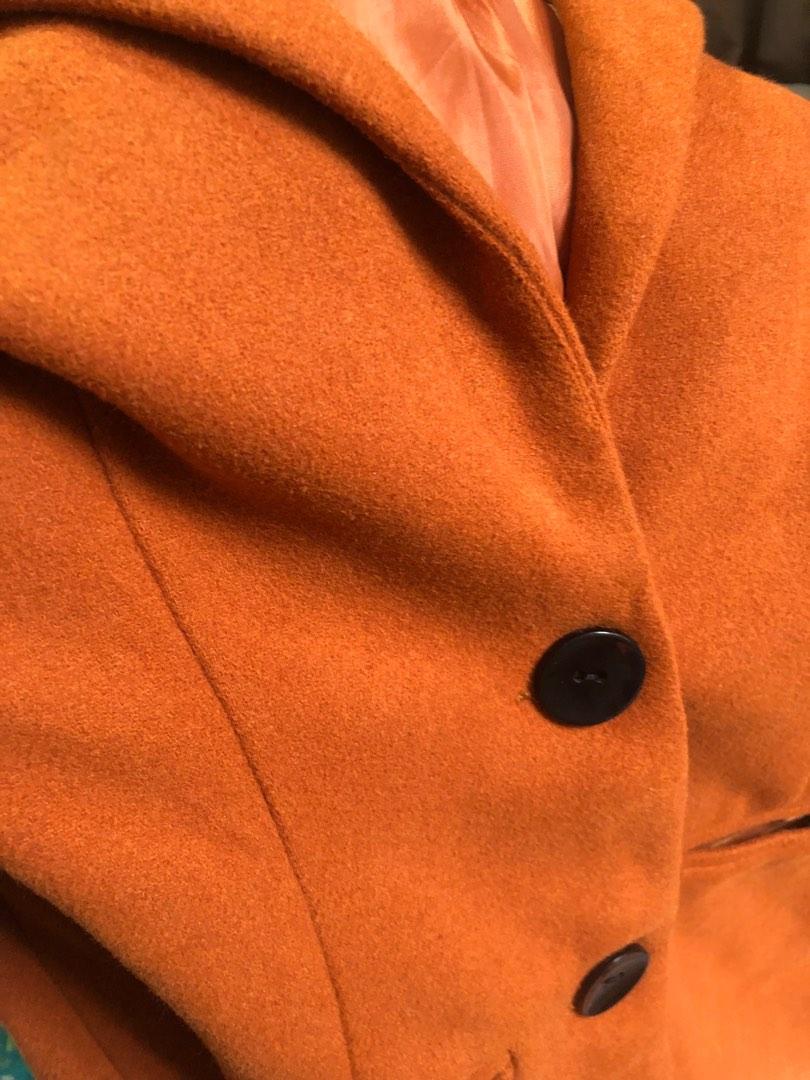 Wool coat / Rust colored long coat, Women's Fashion, Coats, Jackets and ...