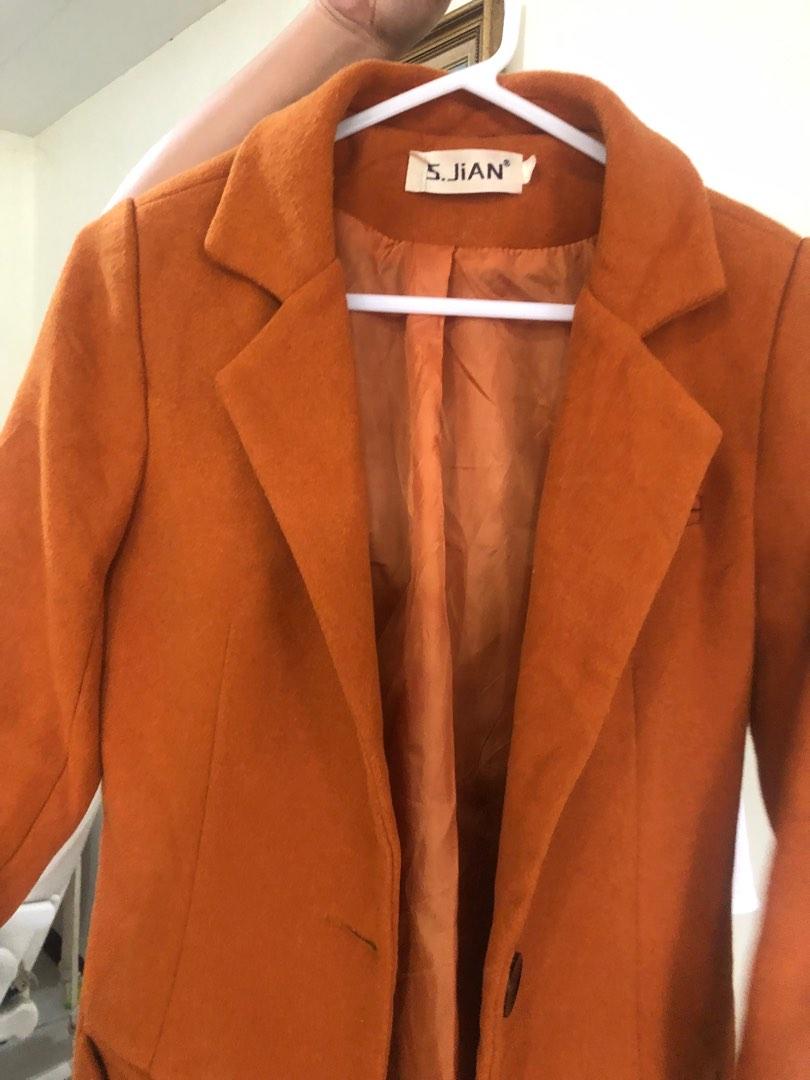 Wool coat / Rust colored long coat, Women's Fashion, Coats, Jackets and ...