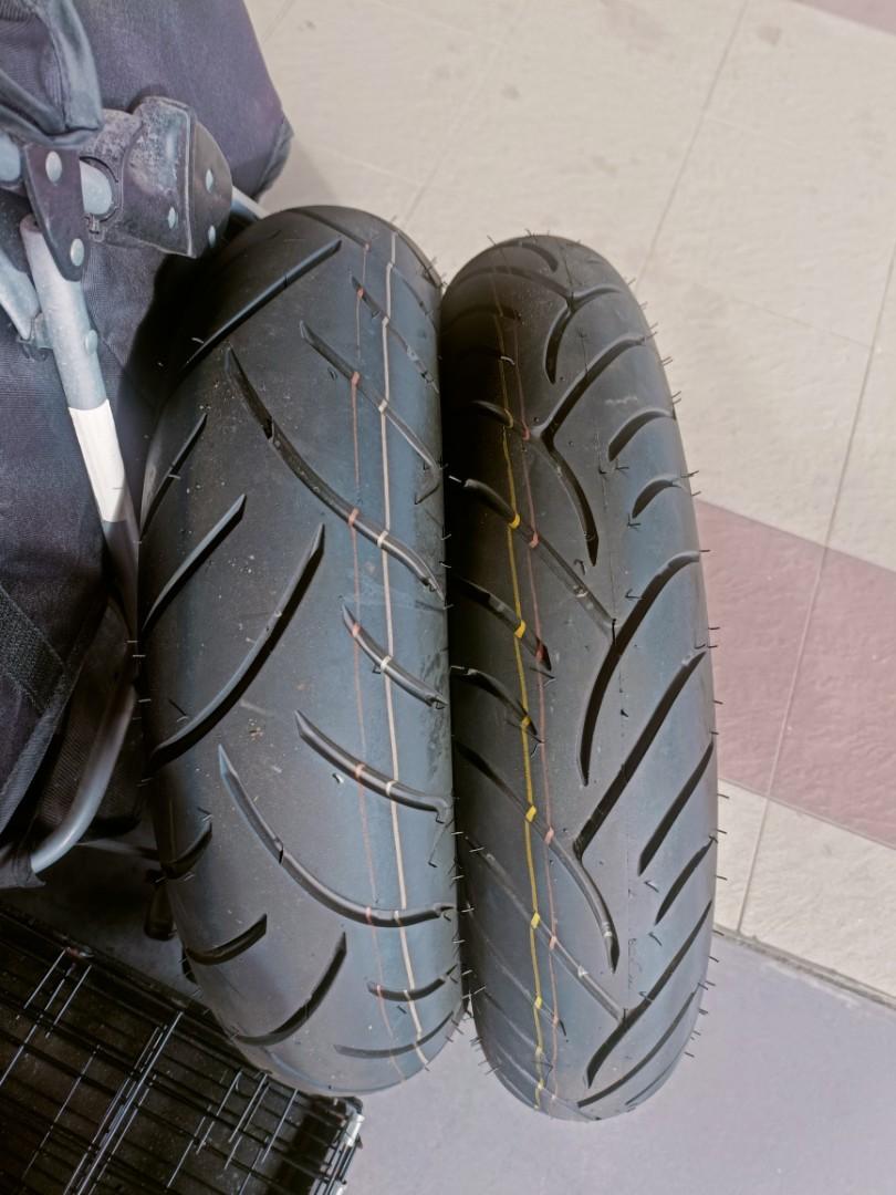 Xmax 300 dunlop tyre, Motorcycles, Motorcycle Accessories on Carousell