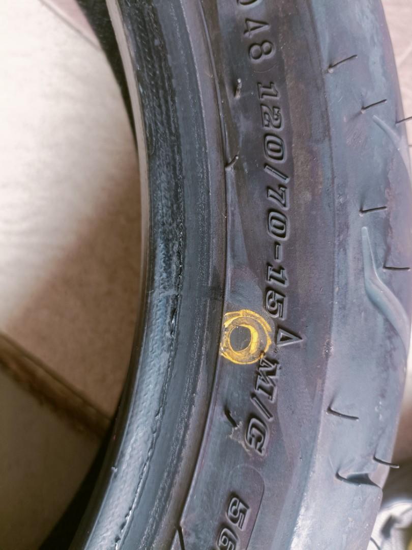 Xmax 300 dunlop tyre, Motorcycles, Motorcycle Accessories on Carousell