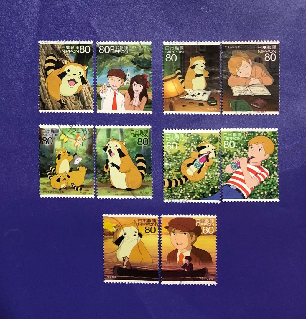 2012 Japan Nippon Rascal The Raccoon Animation Hero and Heroine Series ...