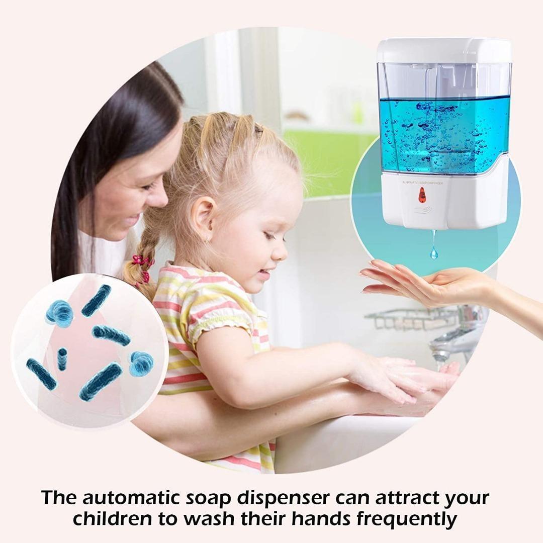 [2367] Plussen Automatic Soap Dispenser Wall Mounted, Touchless Hand ...