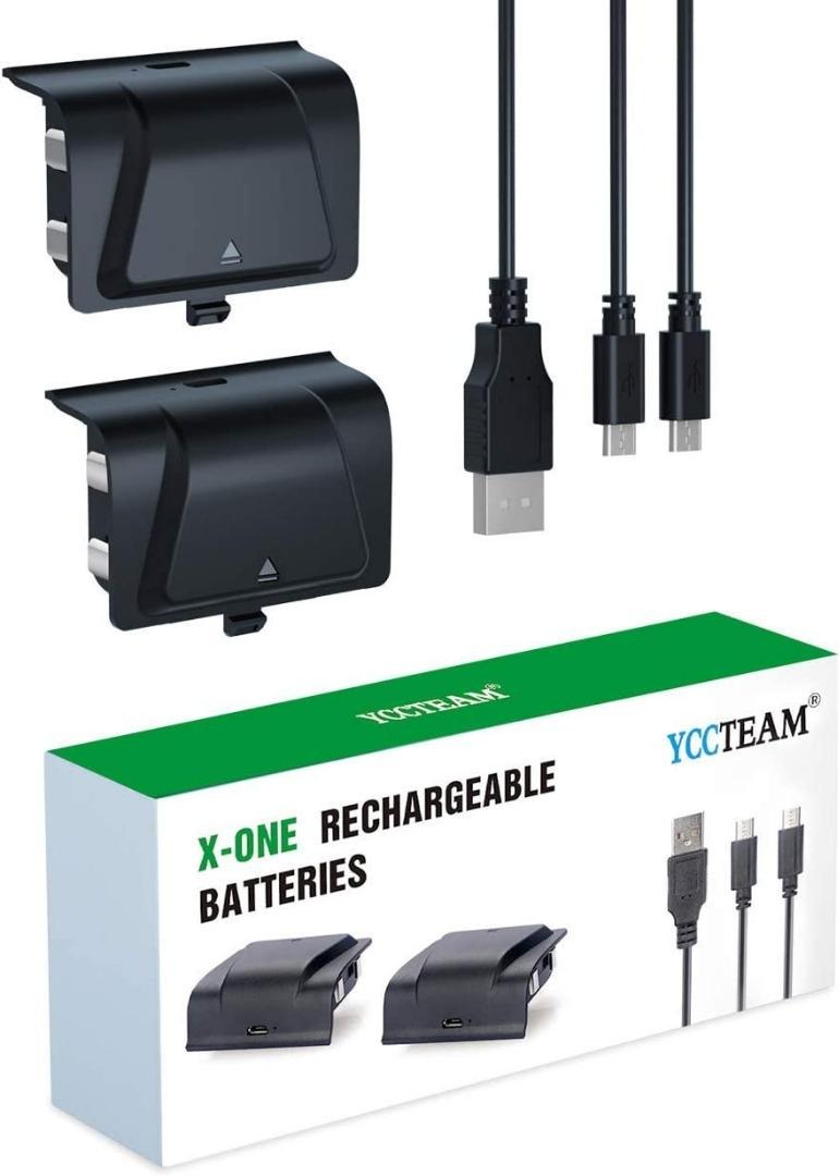 [2404] Rechargeable Battery Packs for Xbox One,YCCTEAM 2 Pack 1200 mAh ...