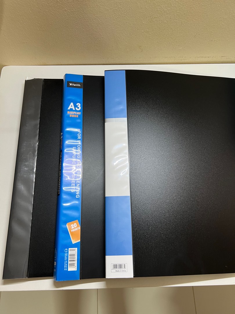 A3 Folders with 20 plastic sheets, Hobbies & Toys, Stationery & Craft ...