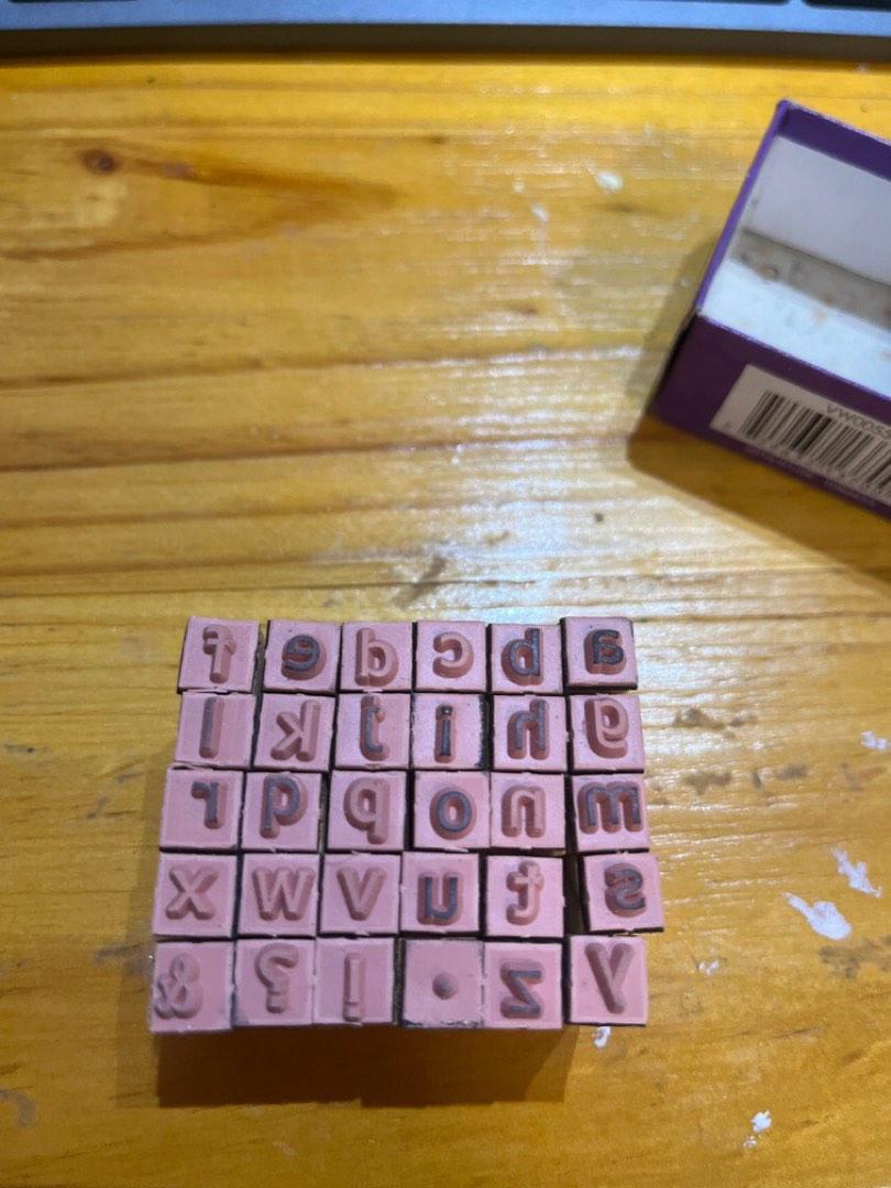 Alphabet letter stamps Capital and lowercase letters, Hobbies & Toys ...