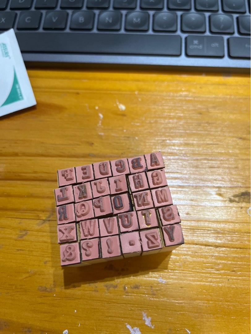 Alphabet letter stamps Capital and lowercase letters, Hobbies & Toys ...