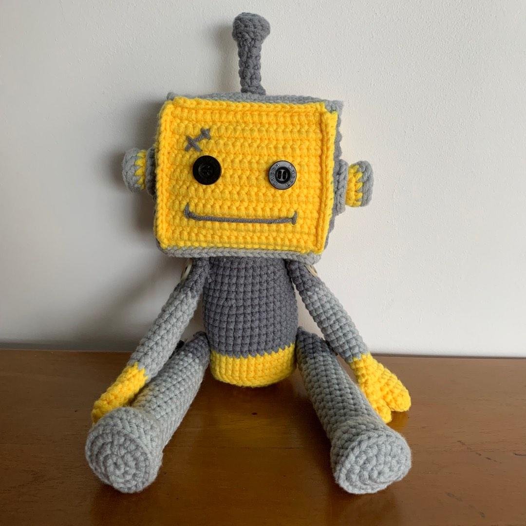 Amigurumi crochet robot toy, Everything Else on Carousell