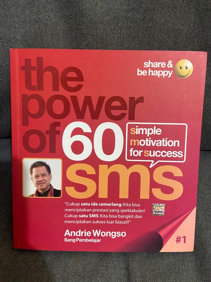Andrie Wongso 60 SMS lengkap dgn tanda tangan, Buku & Alat Tulis, Buku di Carousell