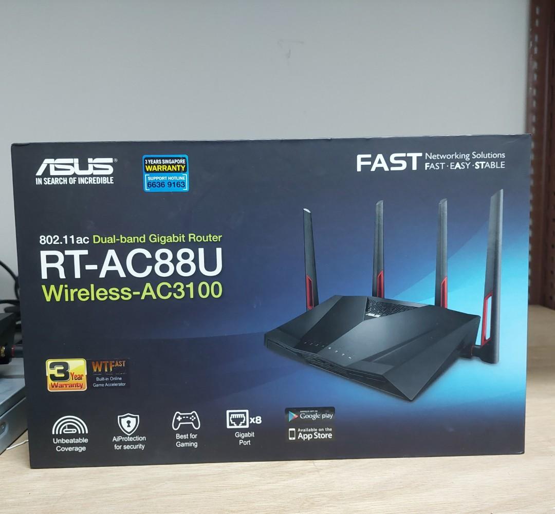 ASUS Model RT-AC88U Wireless AC3100 Dual band Gigabit Router, Computers ...