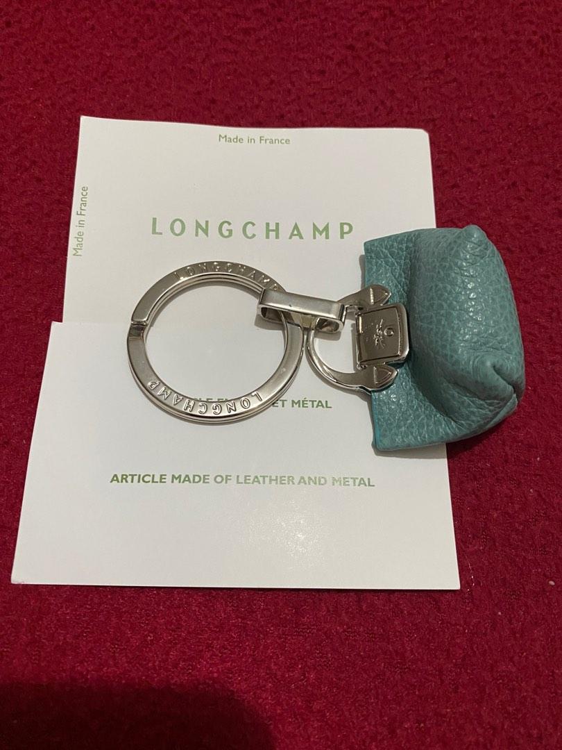 Authentic Longchamp La Pliage leather keychain / key fob, Women's ...