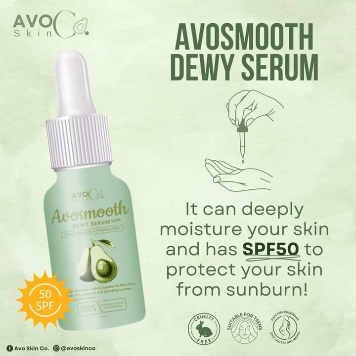 Avo Skin Co. Avo Smooth Facial Set - Gentle Foaming Wash , Glow Toner , Dewy Serum, Beauty ...
